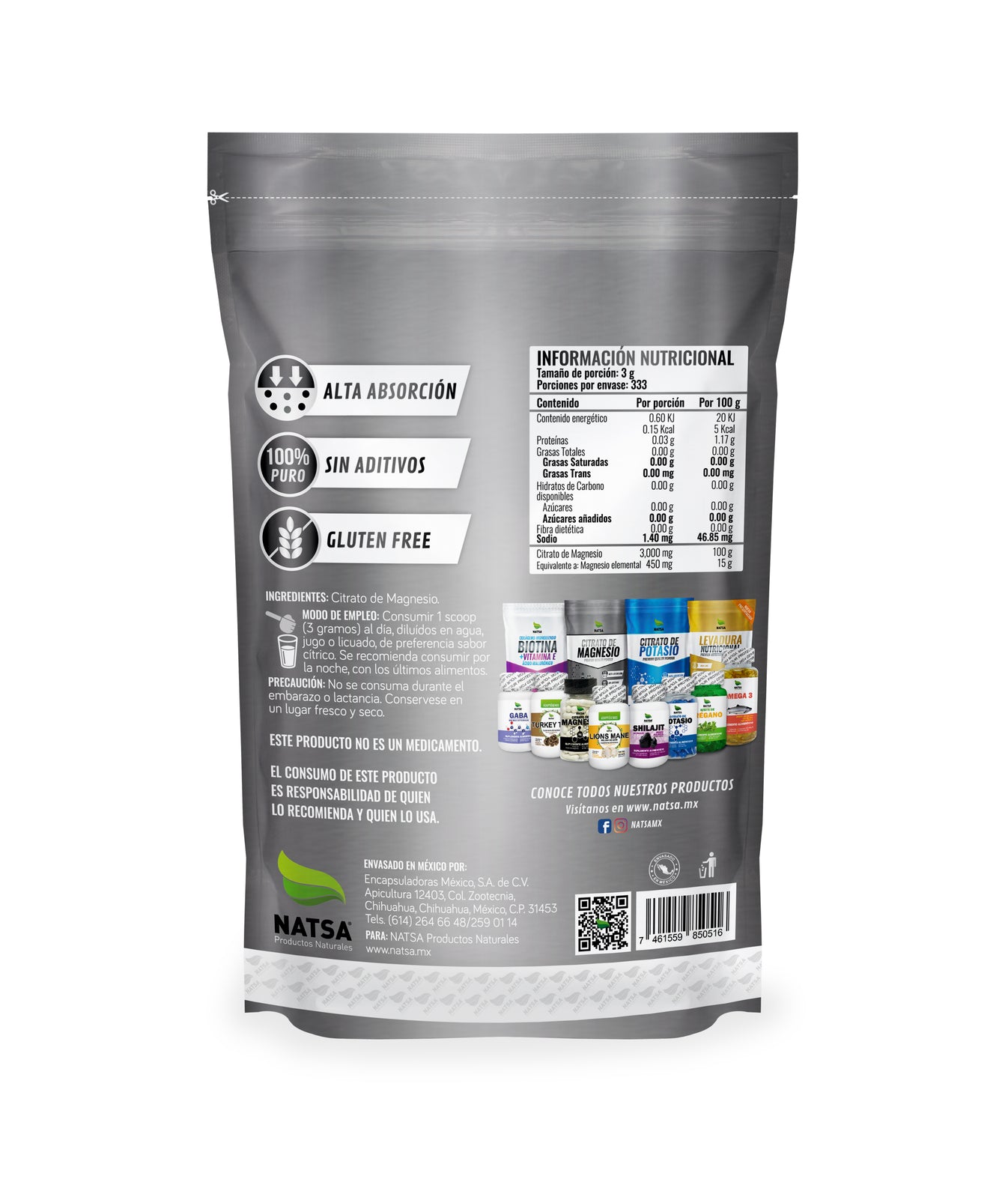 1 kg de Citrato de Magnesio y 1 kg de Citrato de Potasio – NATSA Productos Naturales