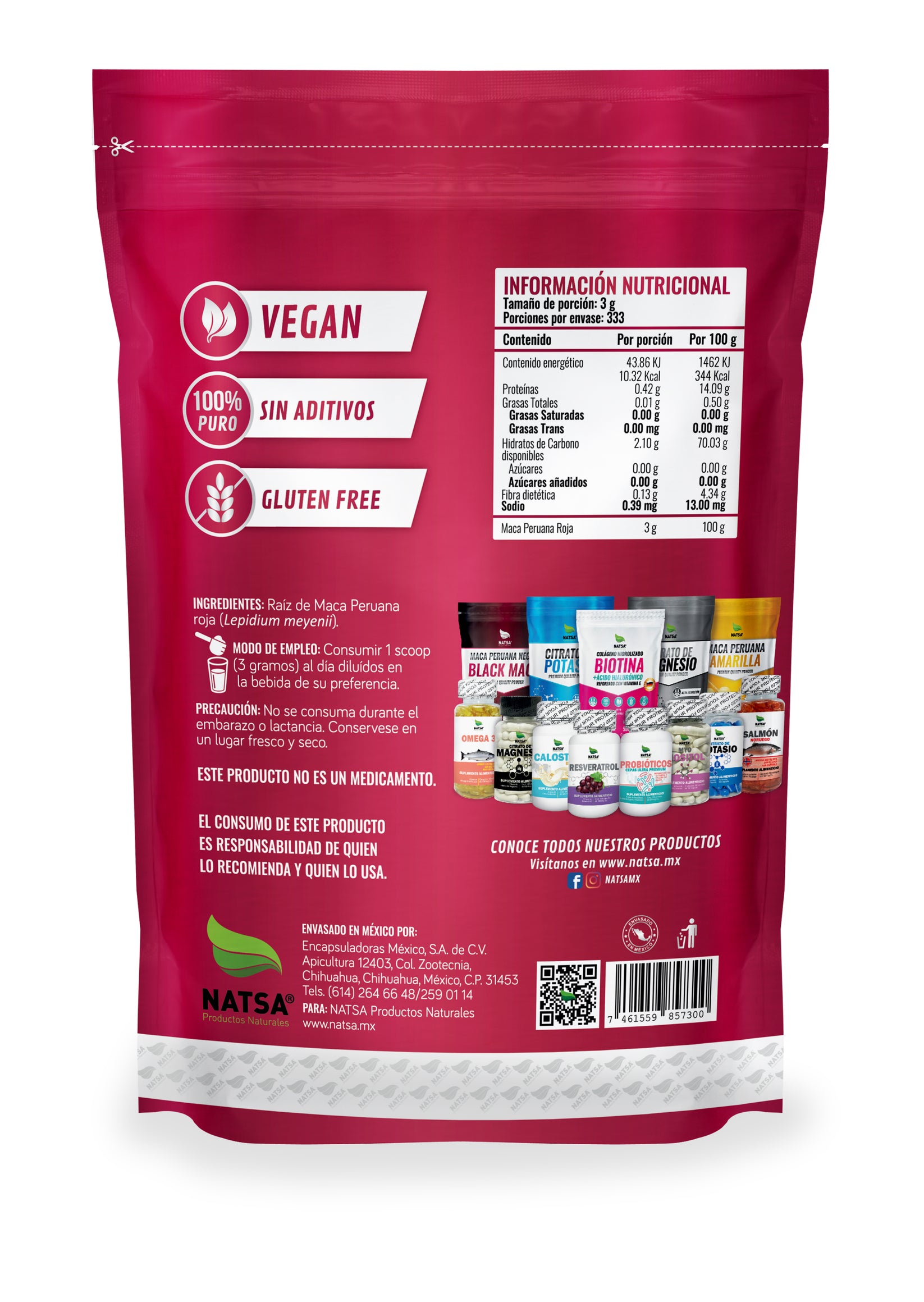 Maca Peruana Roja 1 kg – NATSA Productos Naturales